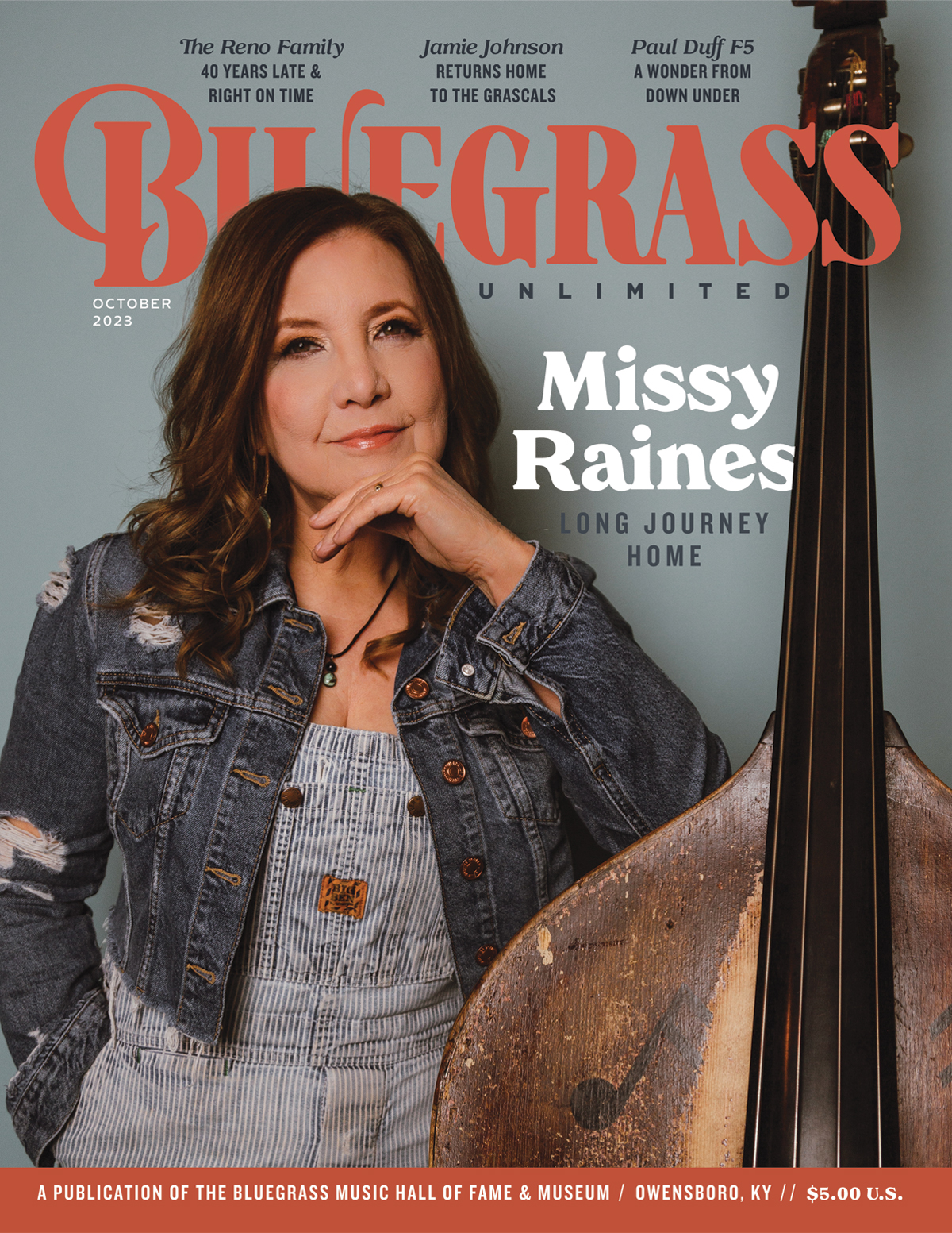 Missy Raines on Bluegrass Unlimited Cover - Compass Records